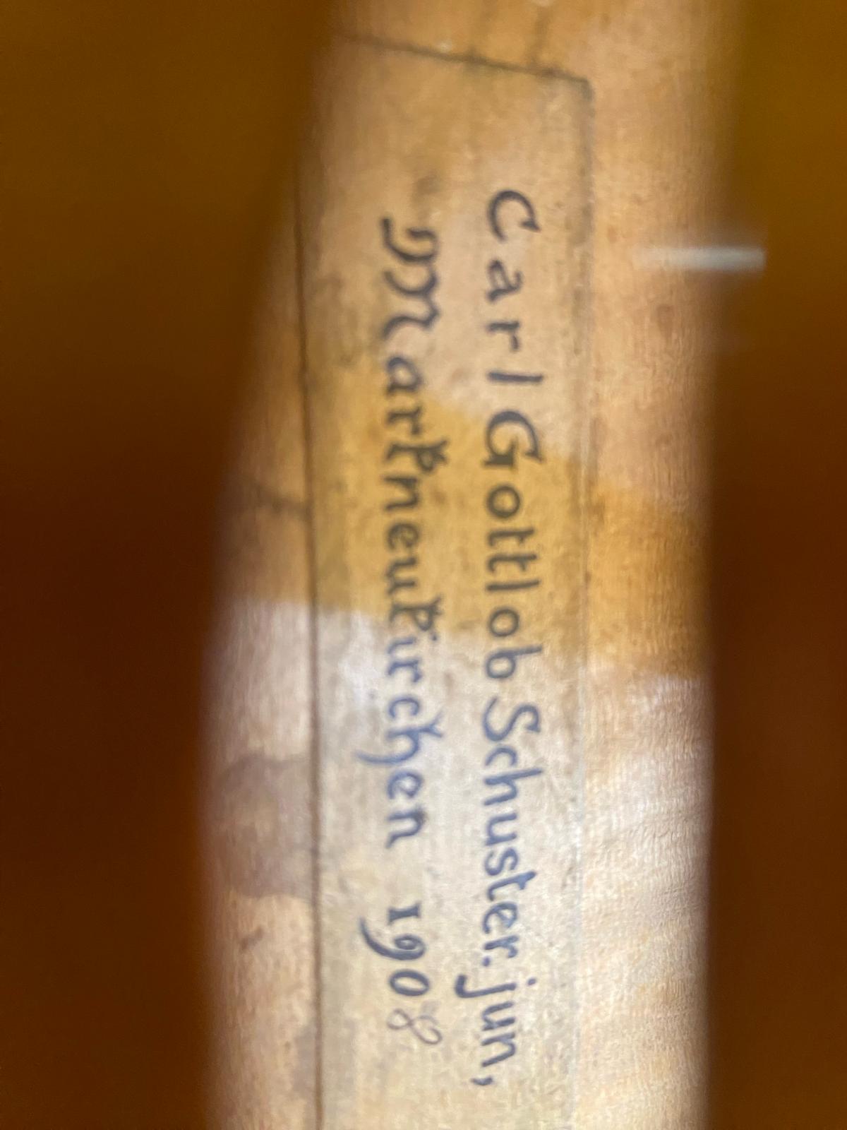 Schuster Carl Gottlob jun. - Markneukirchen 1908 - G-710 - Geigenbau ...