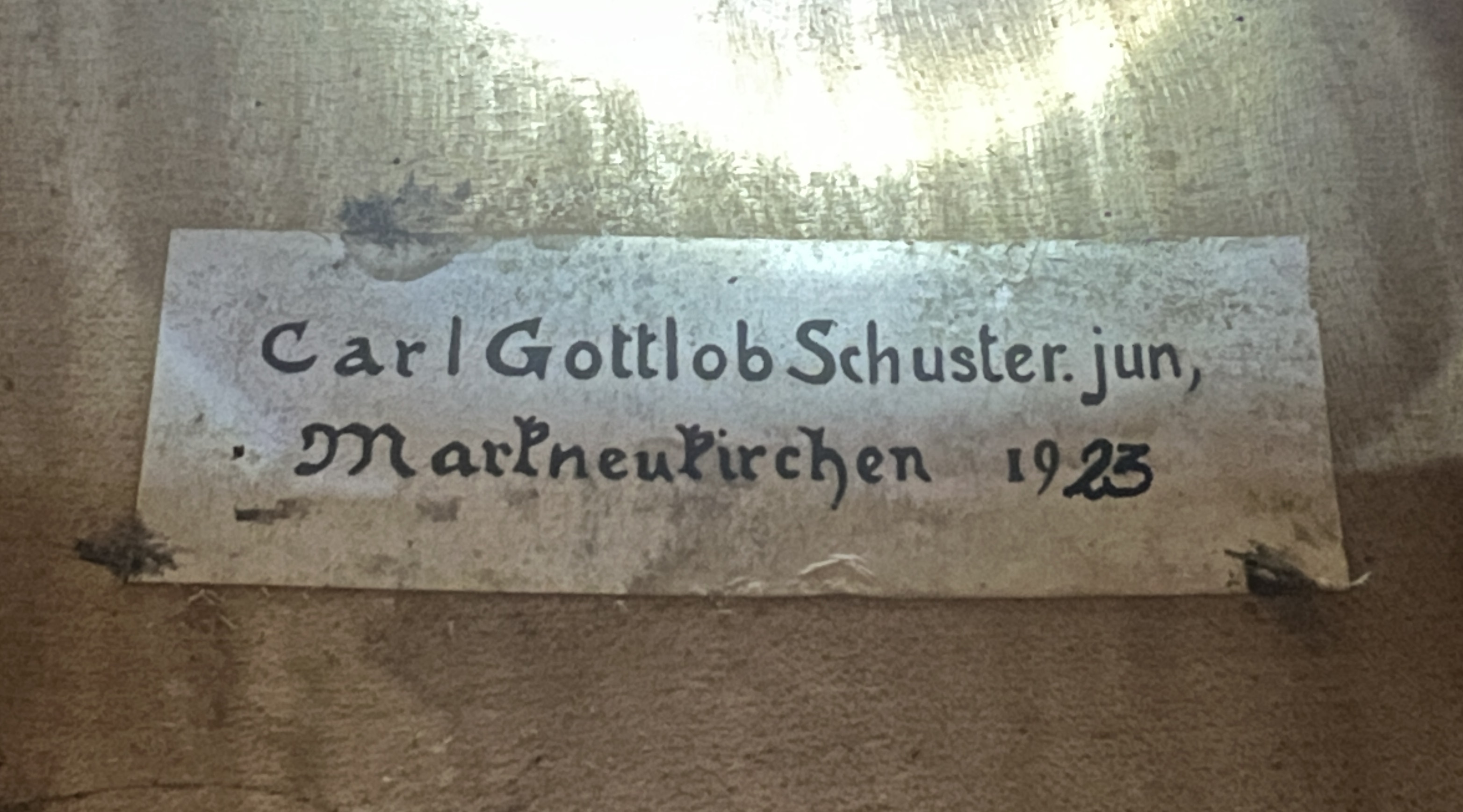 Schuster Carl Gottlob jun. - Markneukirchen anno 1923 - C-321 ...