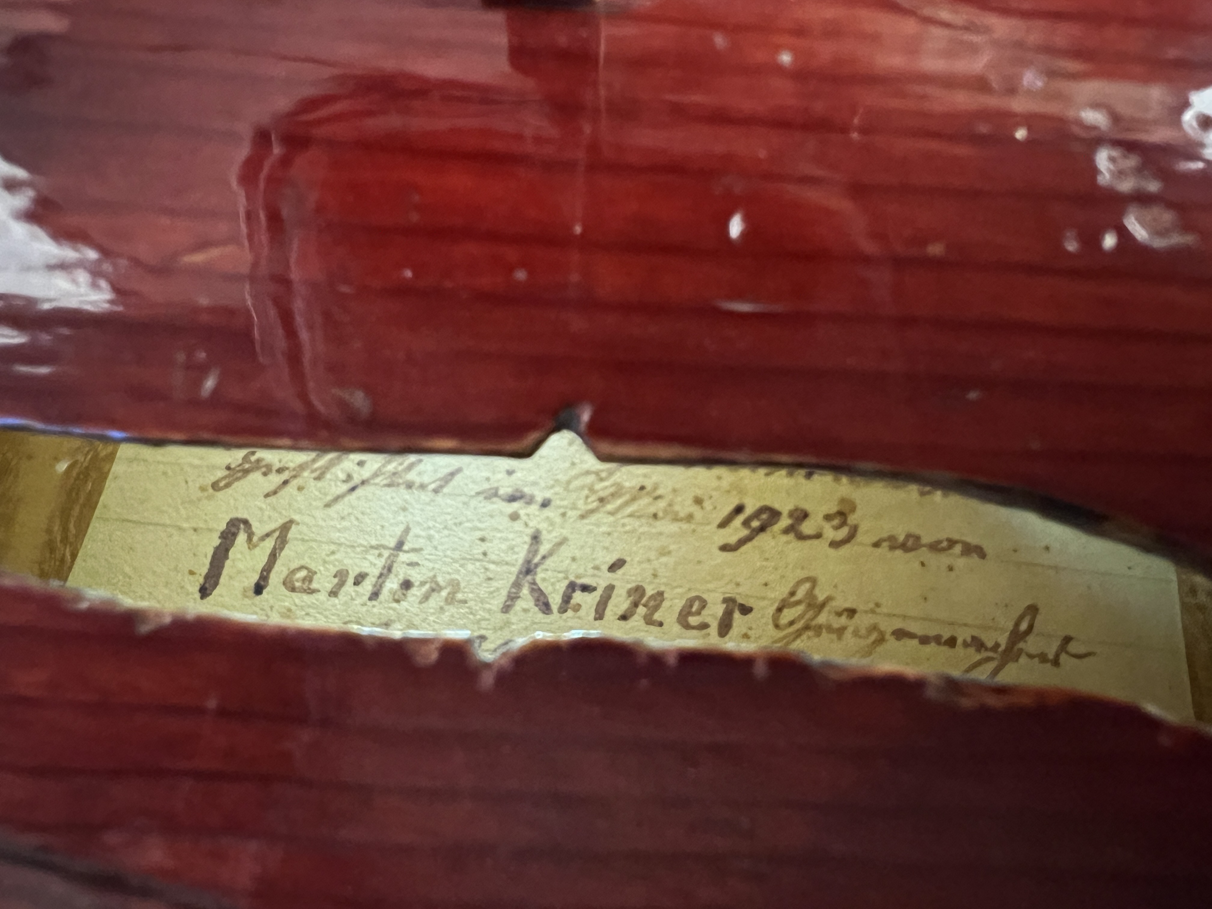 Kriner Martin - Mittenwald anno 1923 - G-562 - Geigenbau Leonhardt ...